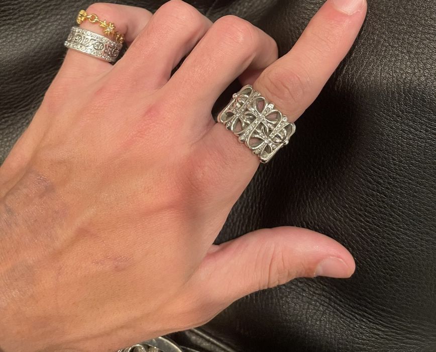 Chrome Hearts EXTREMELY RARE SPECIAL ORDER DIAMOND CEMETERY RING | Grailed