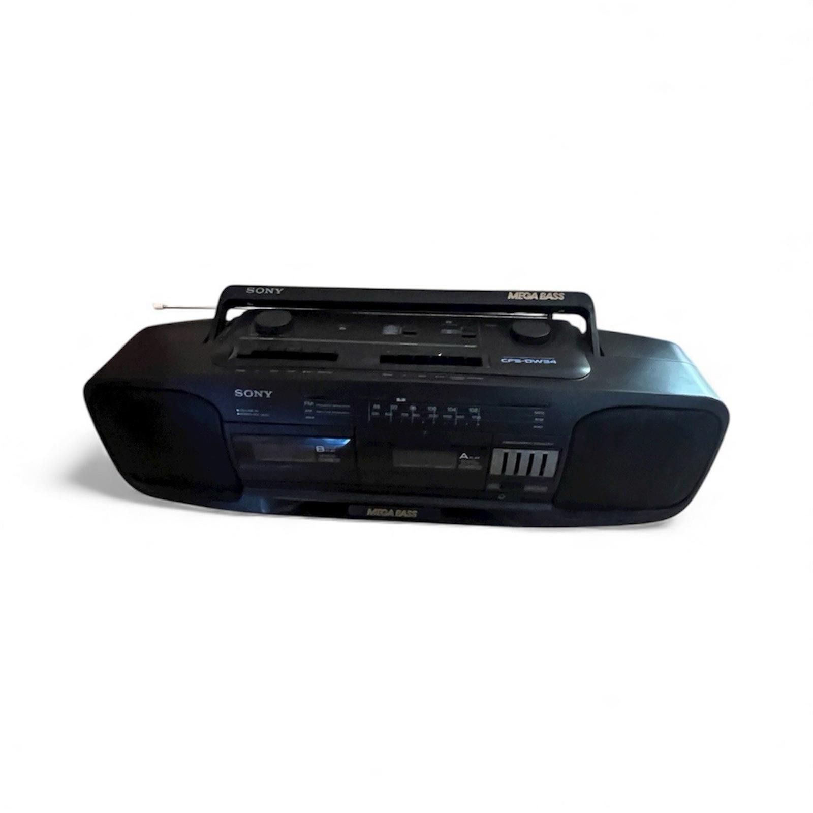 Sony SONY CFS-DW34 * DOUBLE CASSETTE MEGA BASS GHETTO BLASTER | Grailed