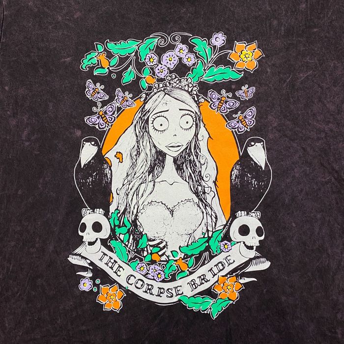 Very Rare The Corpse Bride Emily & Crows Tim Burtons Goth Tie Dye L ...
