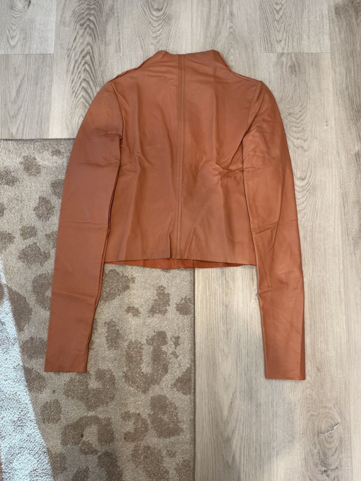 Rick Owens s/s 2017 nwt persimmon leather jacket!! | Grailed