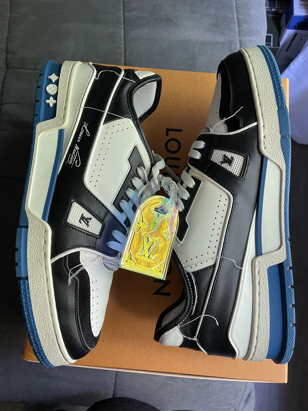 Louis Vuitton Louis Vuitton SS21 Upcycled Trainer Black White Blue ...