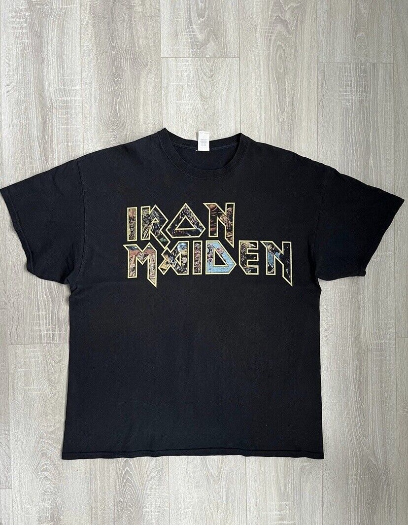 Iron Maiden Iron Maiden 2015 Spell Out Logo Rock Band T Shirt | Grailed
