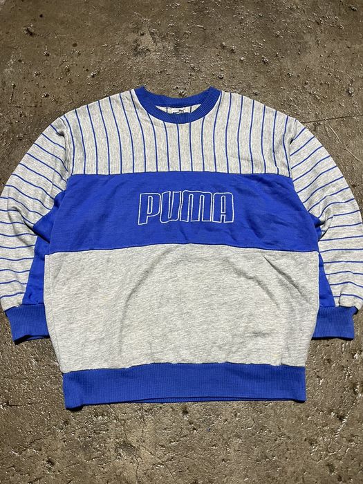 Nike Crazy Vintage 90s Puma Striped Essential Hip-Hop Crewneck | Grailed