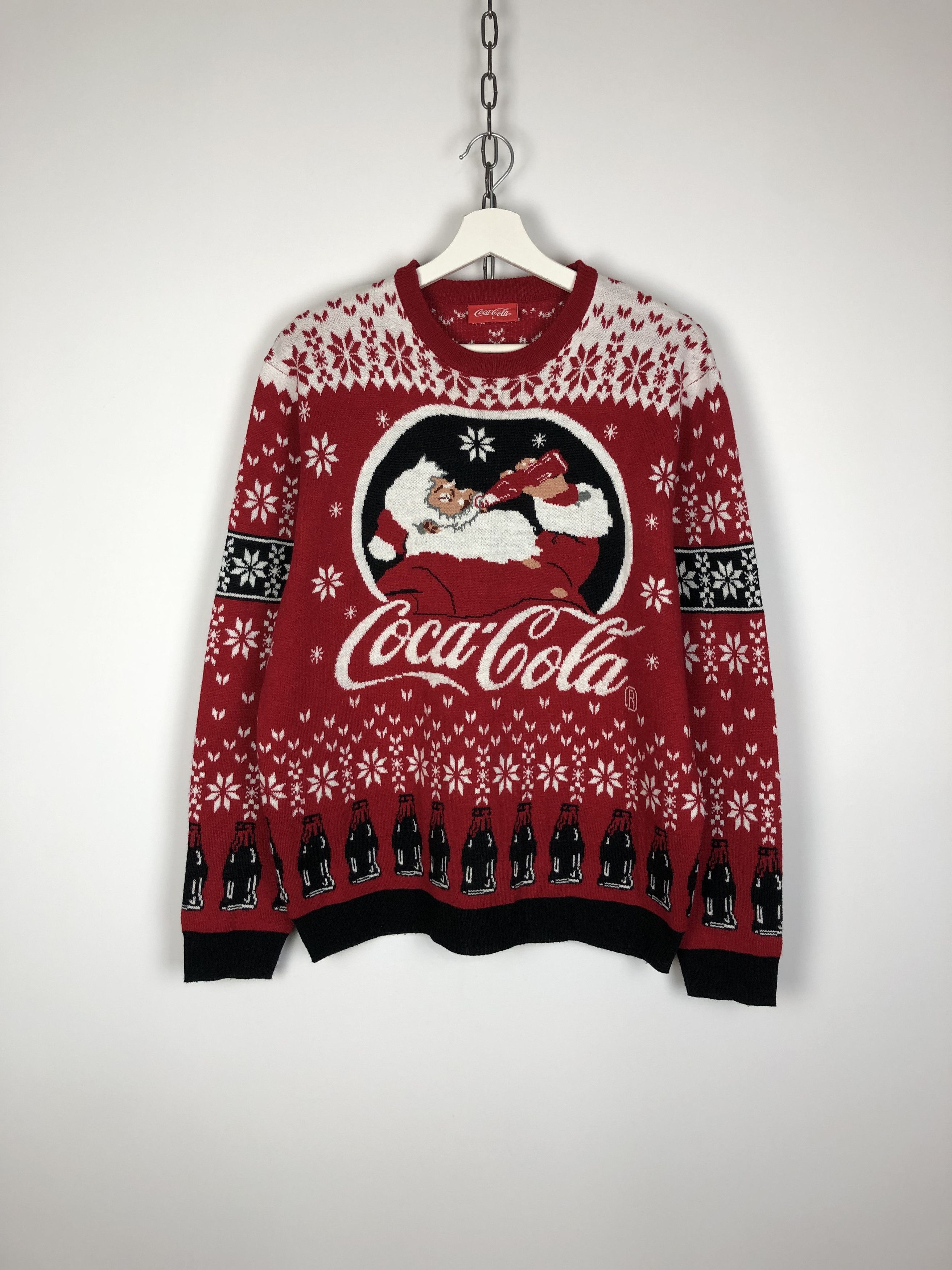 Coca Cola × Vintage Coca Cola Vintage Christmas Santa Claus Sweater 90 ...