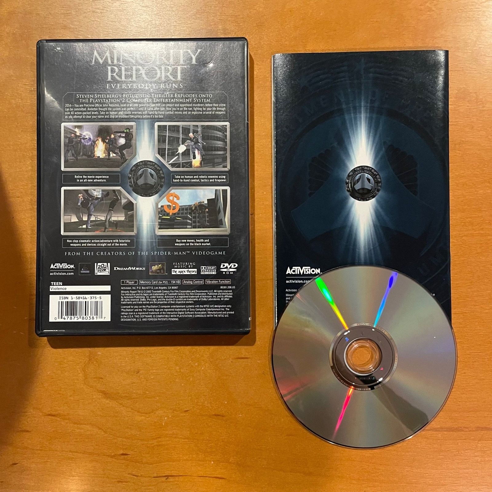 Sony Minority Report Everybody Runs PS2 Playstation Video Game | Grailed