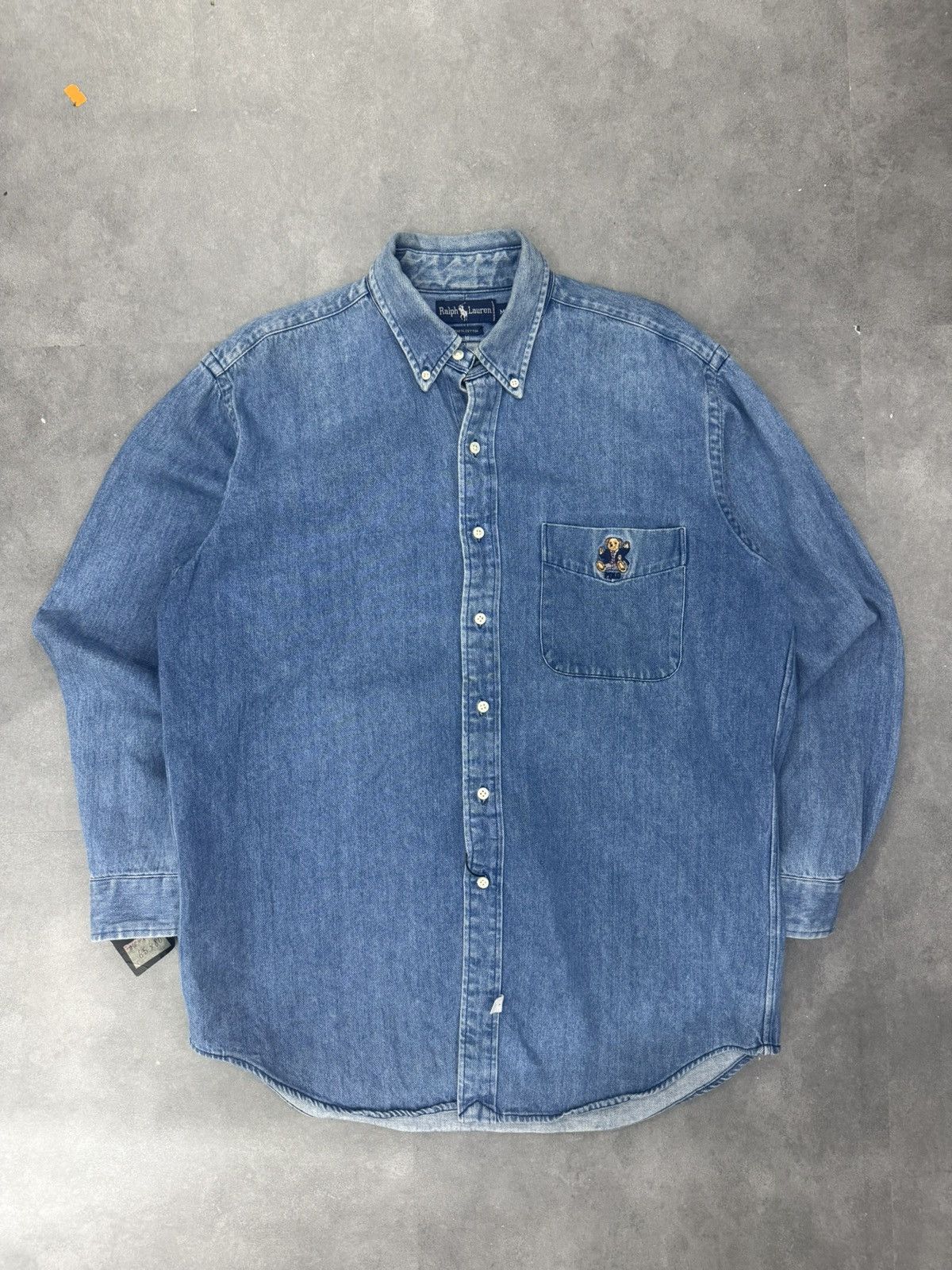 Polo Ralph Lauren 90’s POLO RL RARE BEAR LOGO RETRO Y2K STREETWEAR SHIRT | Grailed