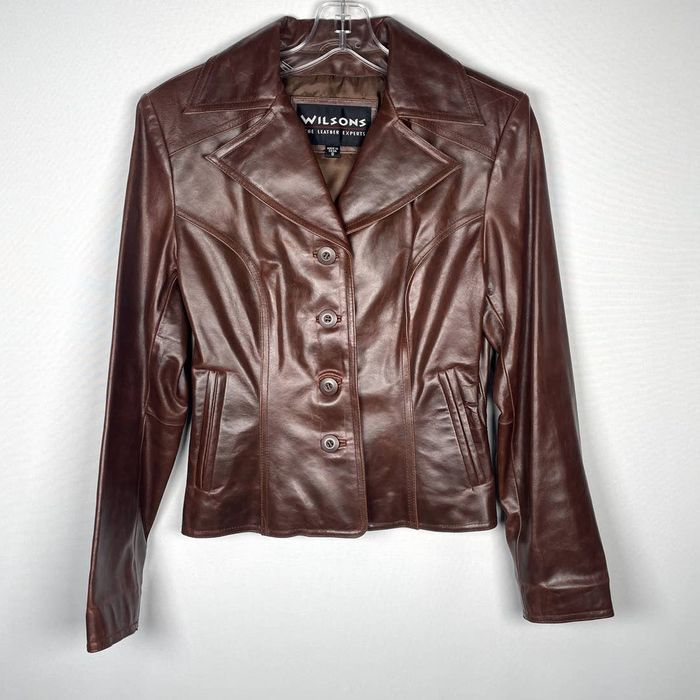 Wilsons Leather Vintage Wilson's Leather Brown Blazer Leather Jacket S ...
