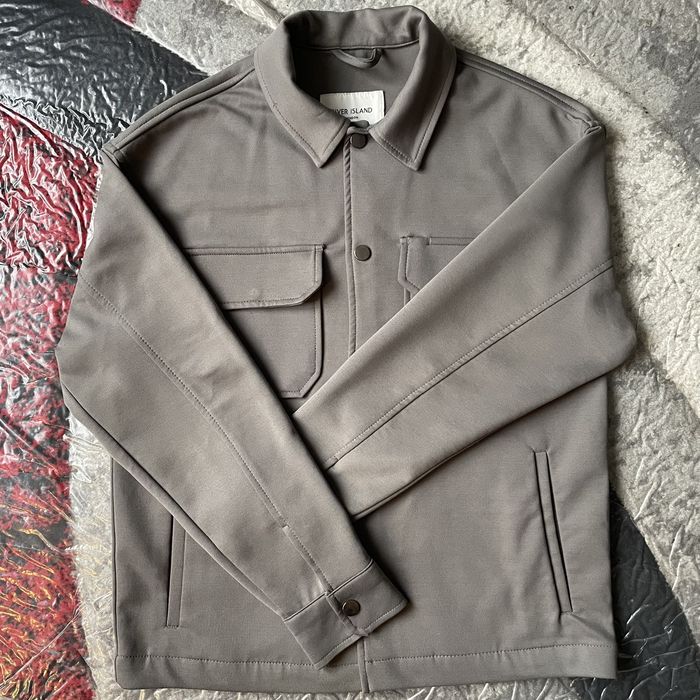 River Island River Island Grey Boxy Fit Pocket Shacket | Grailed