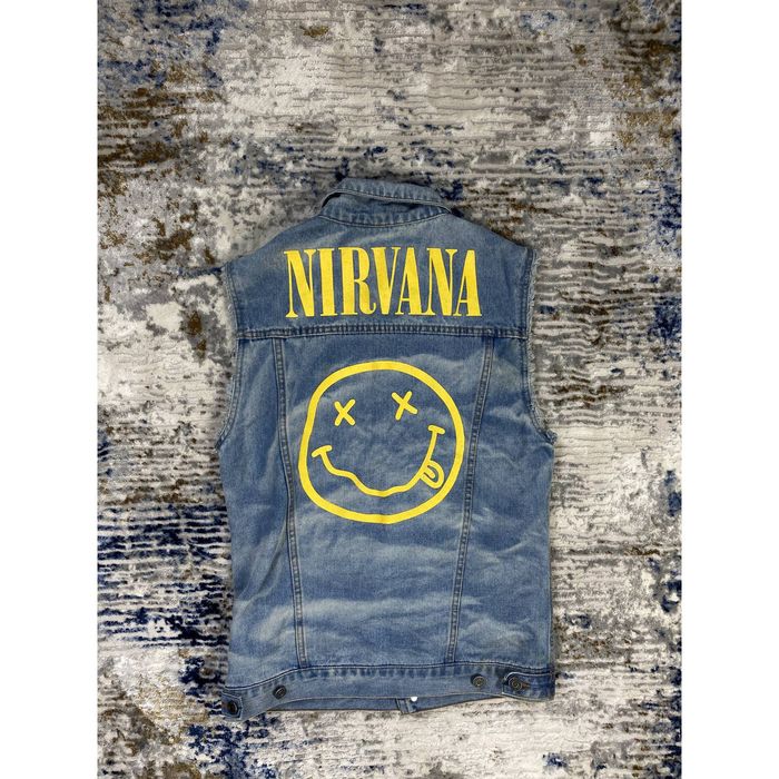Vintage VINTAGE NIRVANA BATTLE BEST DENIM JACKET | Grailed