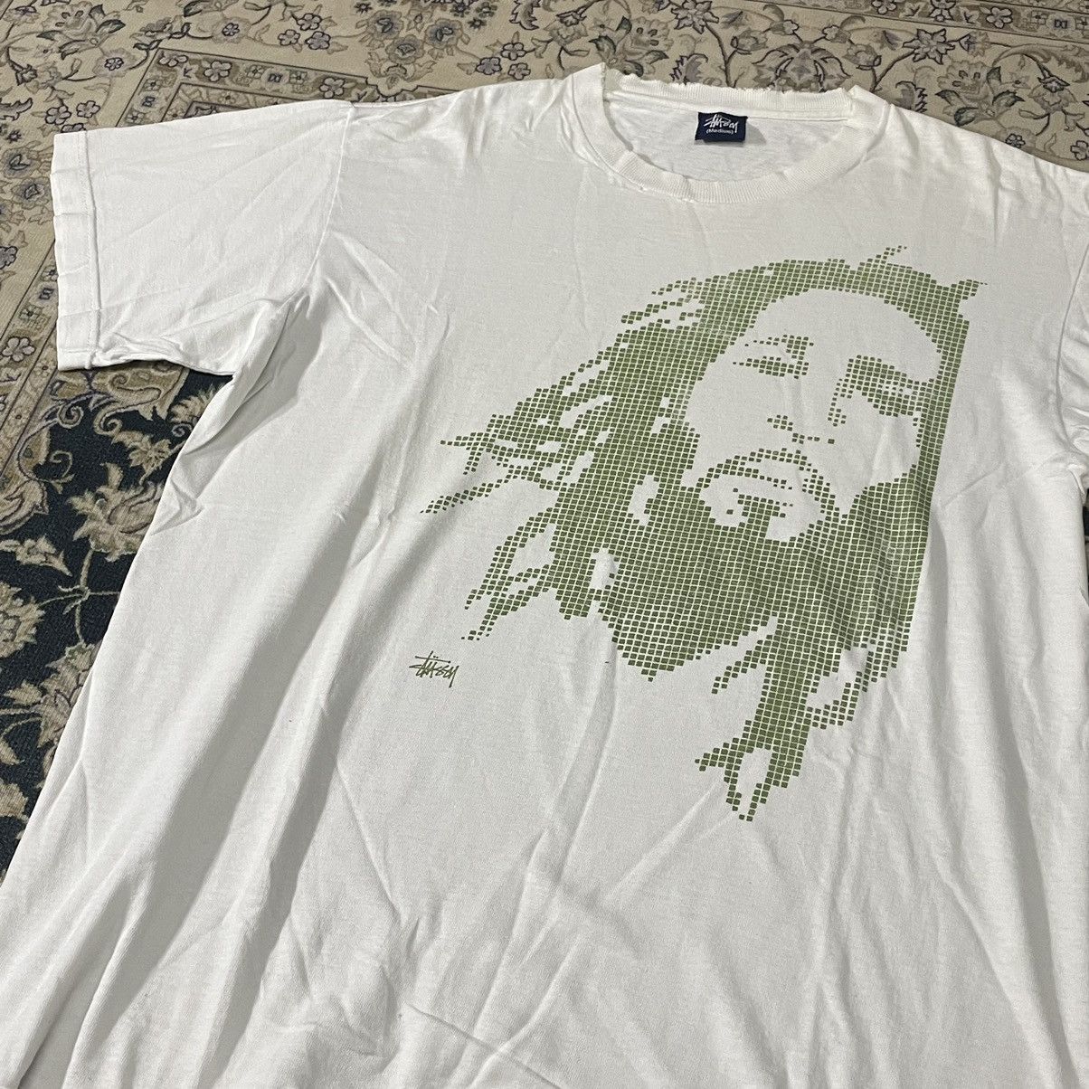 Vintage 90s Bob Marley Pixel Stussy (Distressed) | Grailed