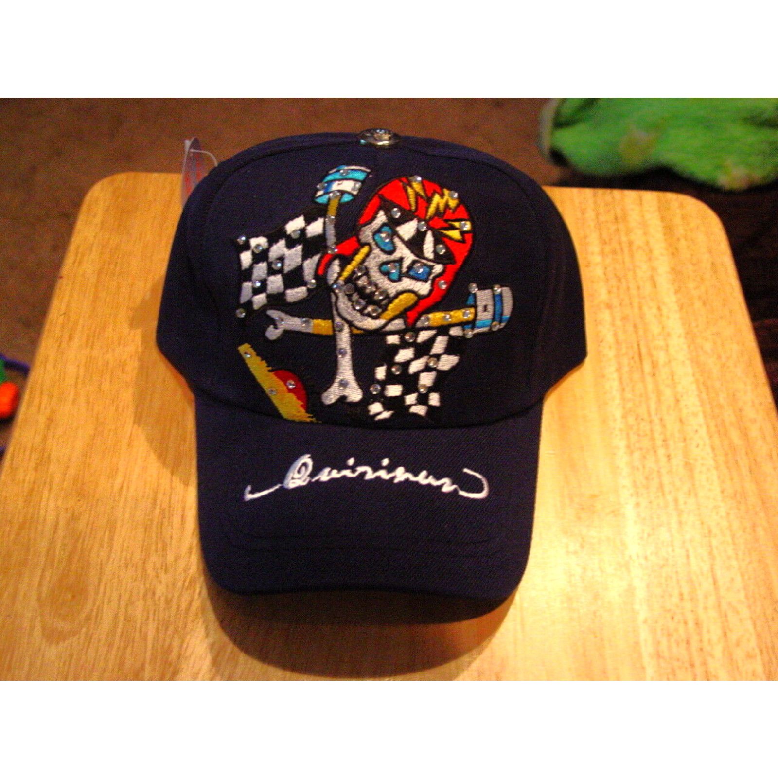 Vintage SKULL AND CROSSBONES BASEBALL CAP ( DARK BLUE ) | Grailed