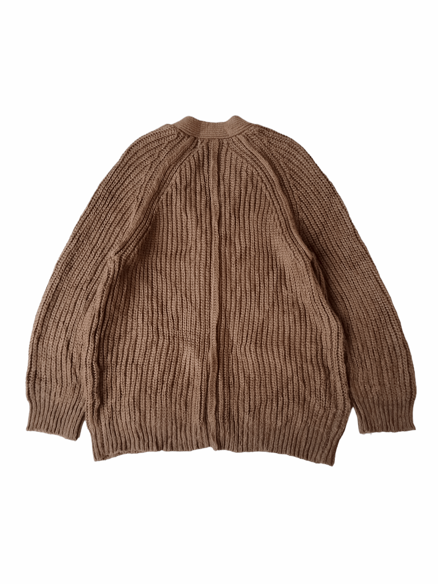 Undercover Undercover GU Heavyweight Cable Knit Brown Cardigan | Grailed