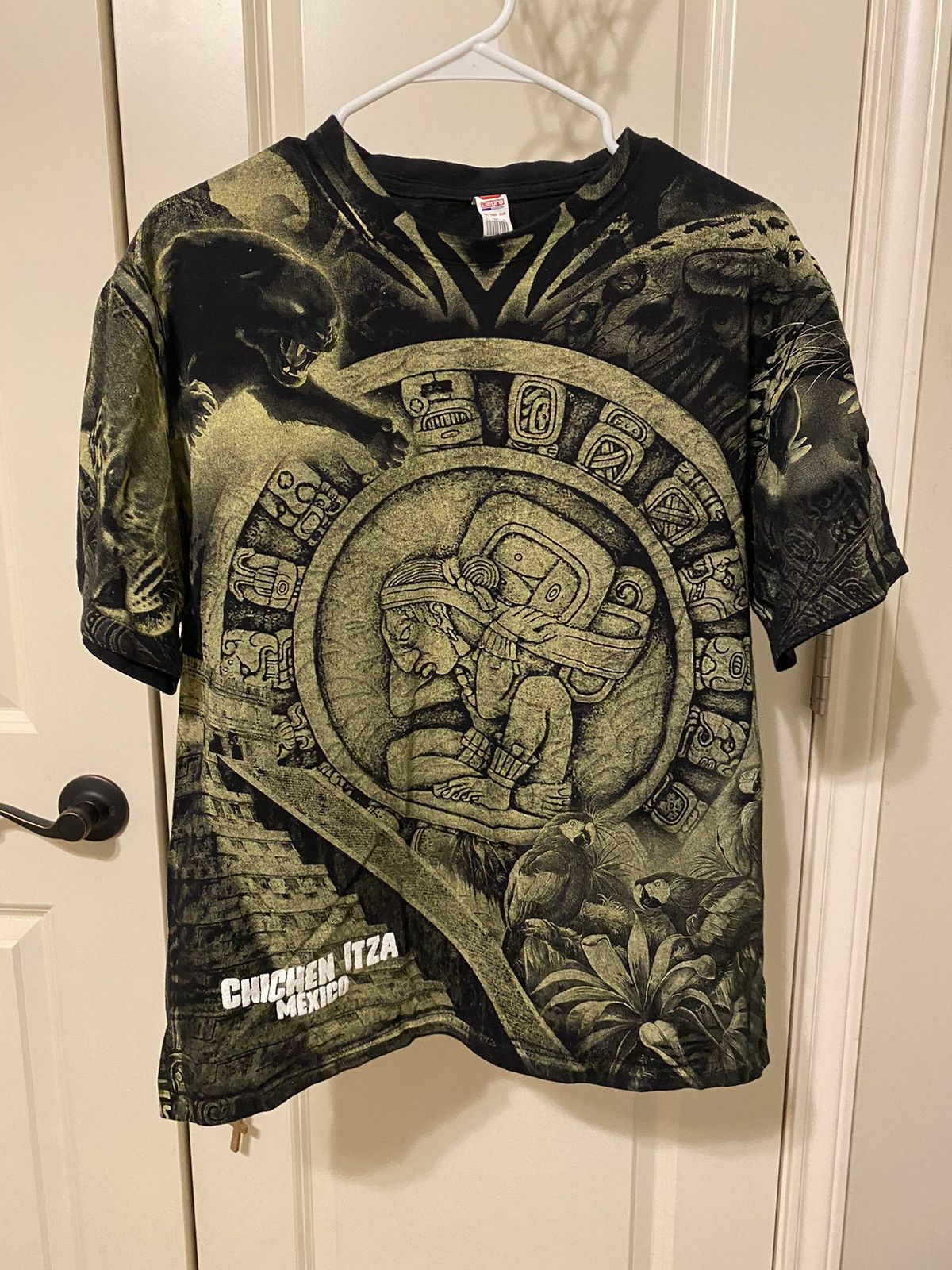 Vintage Chichén Itzá Mexico All Over Print Mayan Tribal Shirt L | Grailed