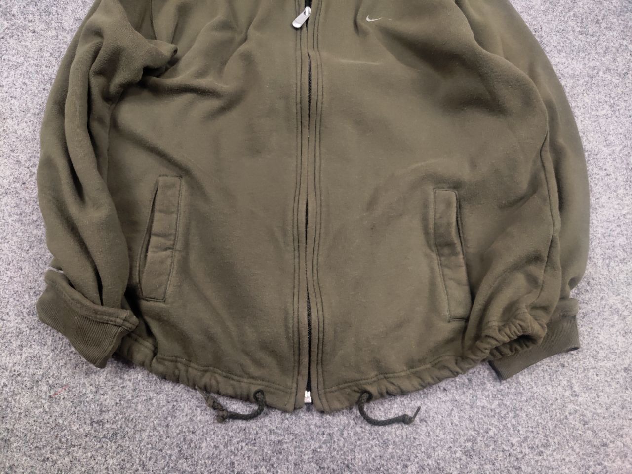 Nike Vintage Nike Y2K Style Swoosh Zip Military Olive Sweatshirt | Grailed