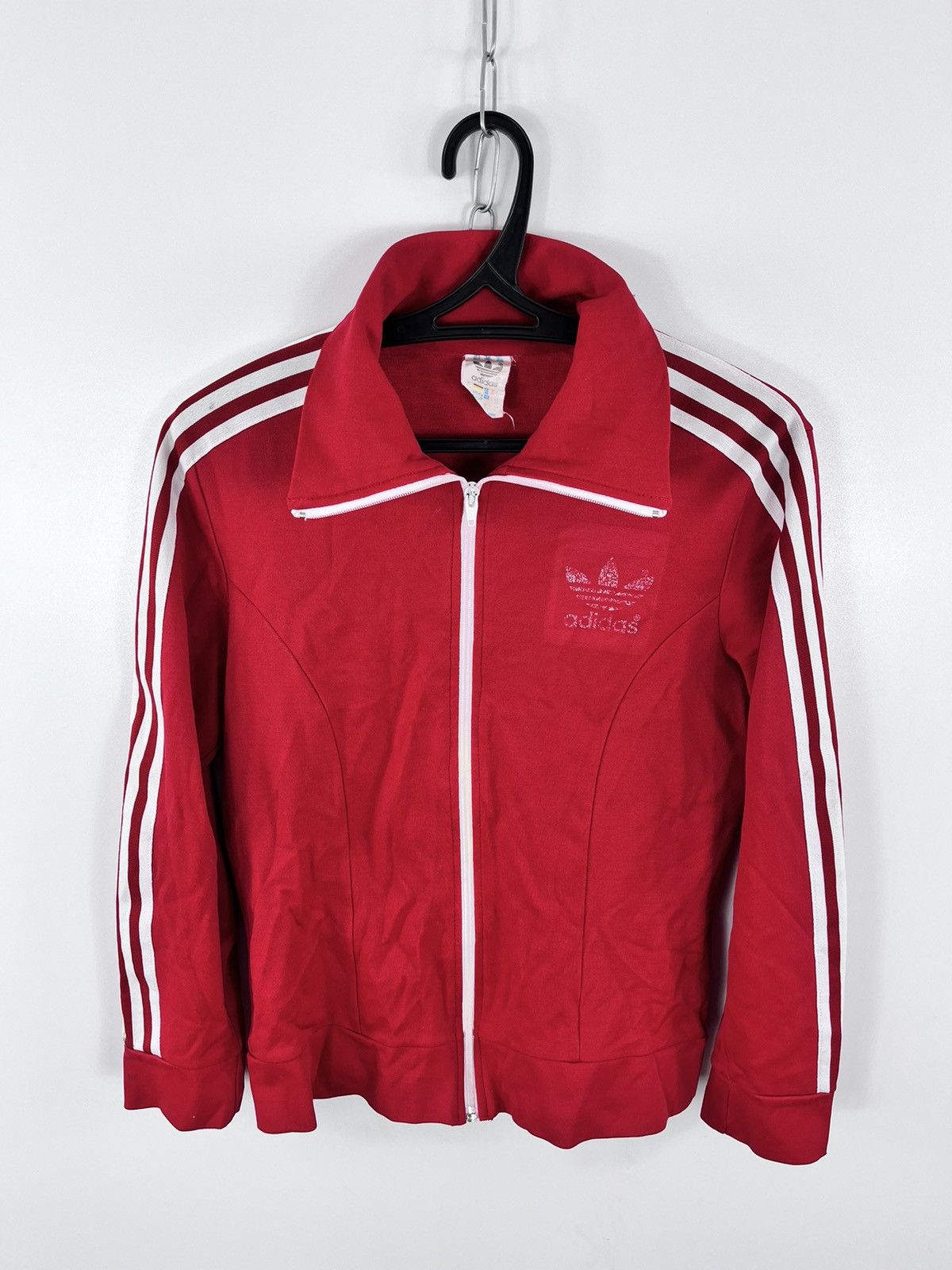 Adidas × Rare × Streetwear Vtg 80-90s Adidas Originals Track Jacket Full Zip Red Sz XS | Grailed