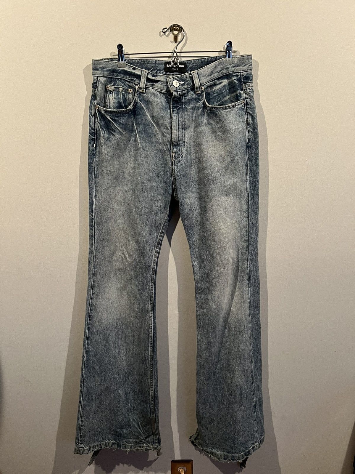 Balenciaga Balenciaga Lost Tape flared Blue denim | Grailed