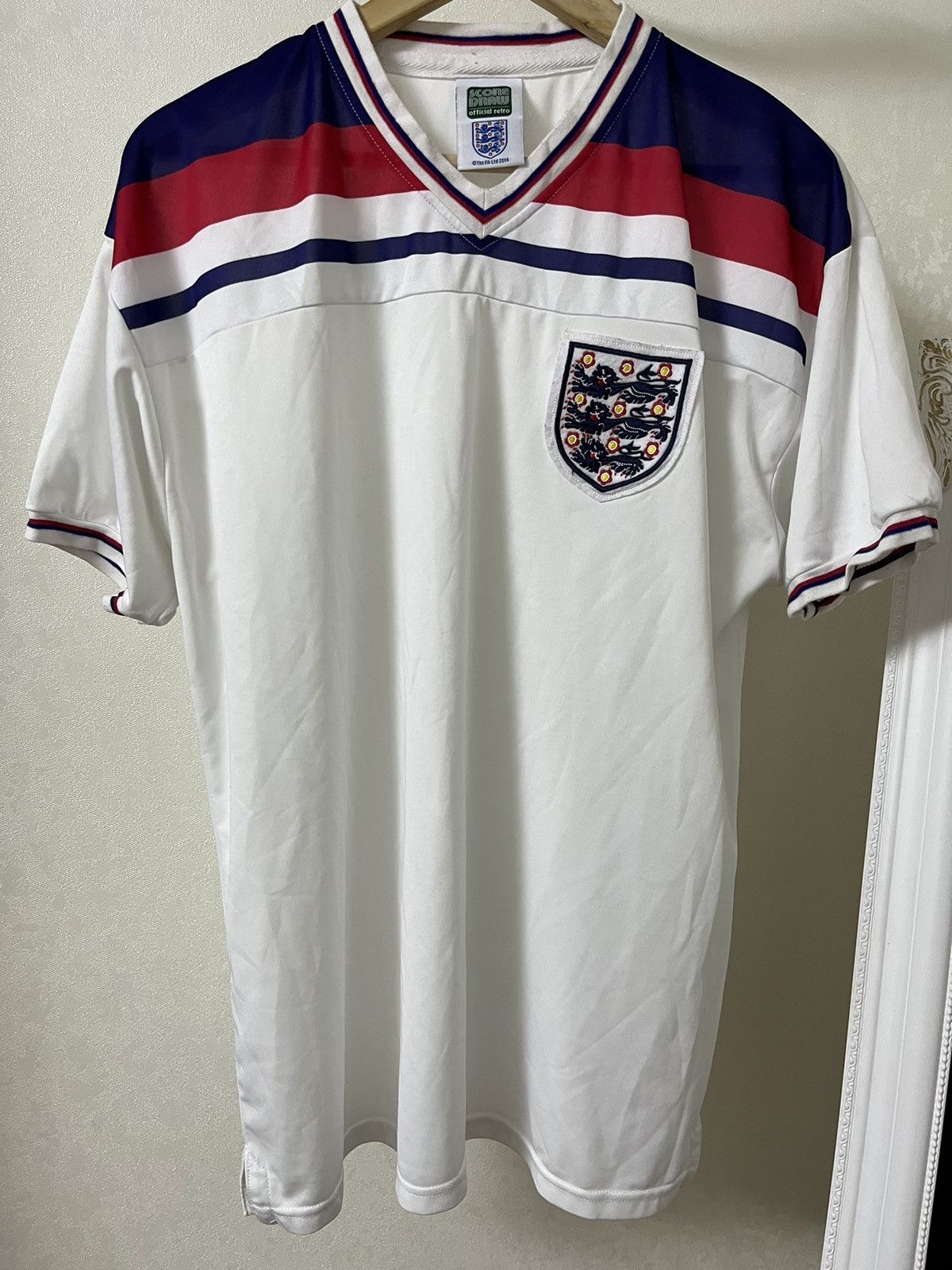 Jersey × Soccer Jersey × Vintage Score Draw England 1982 Vintage ...