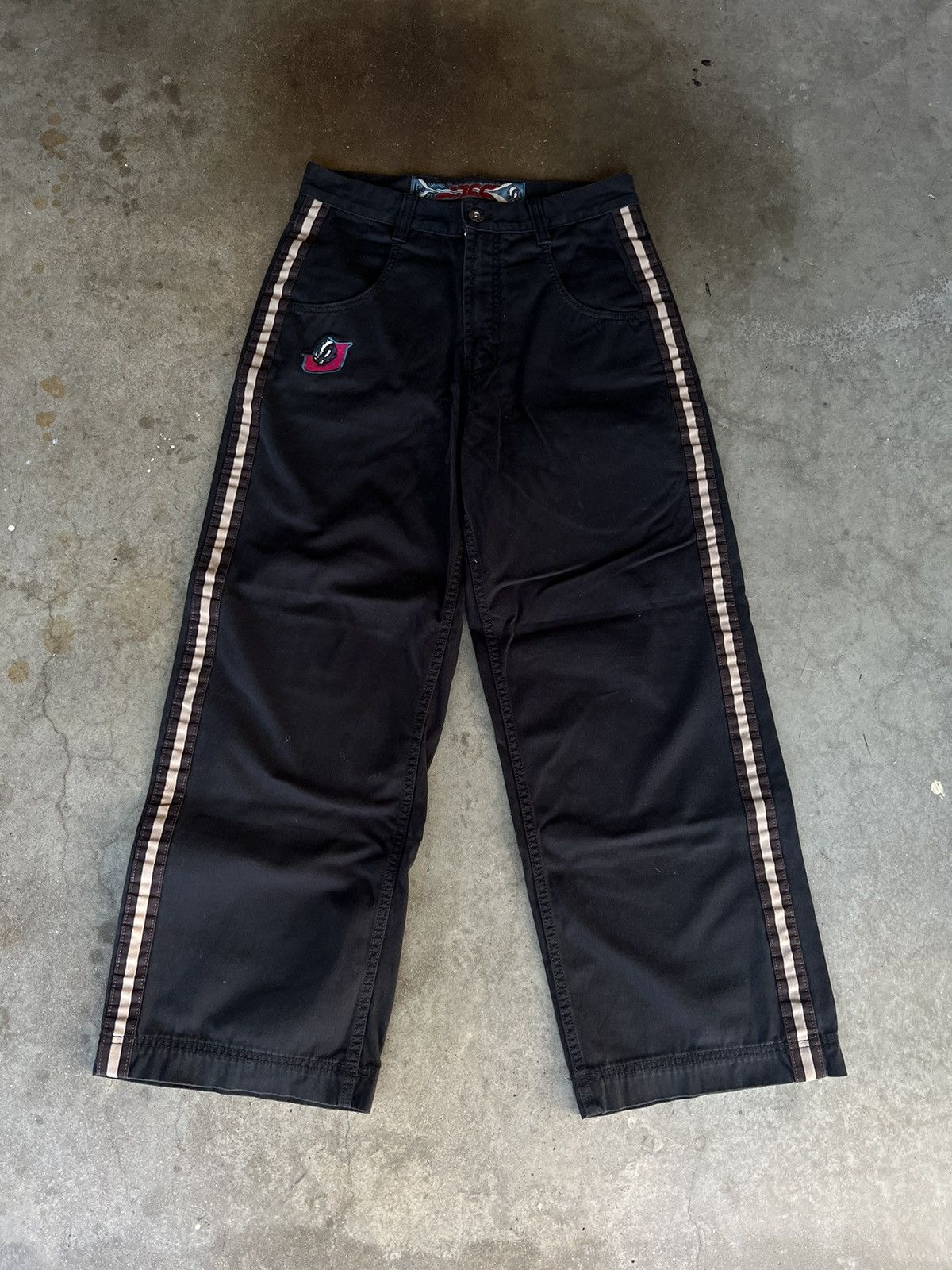 JNCO 32x30 JNCO Skunk Baggy Side Stripe Pants | Grailed