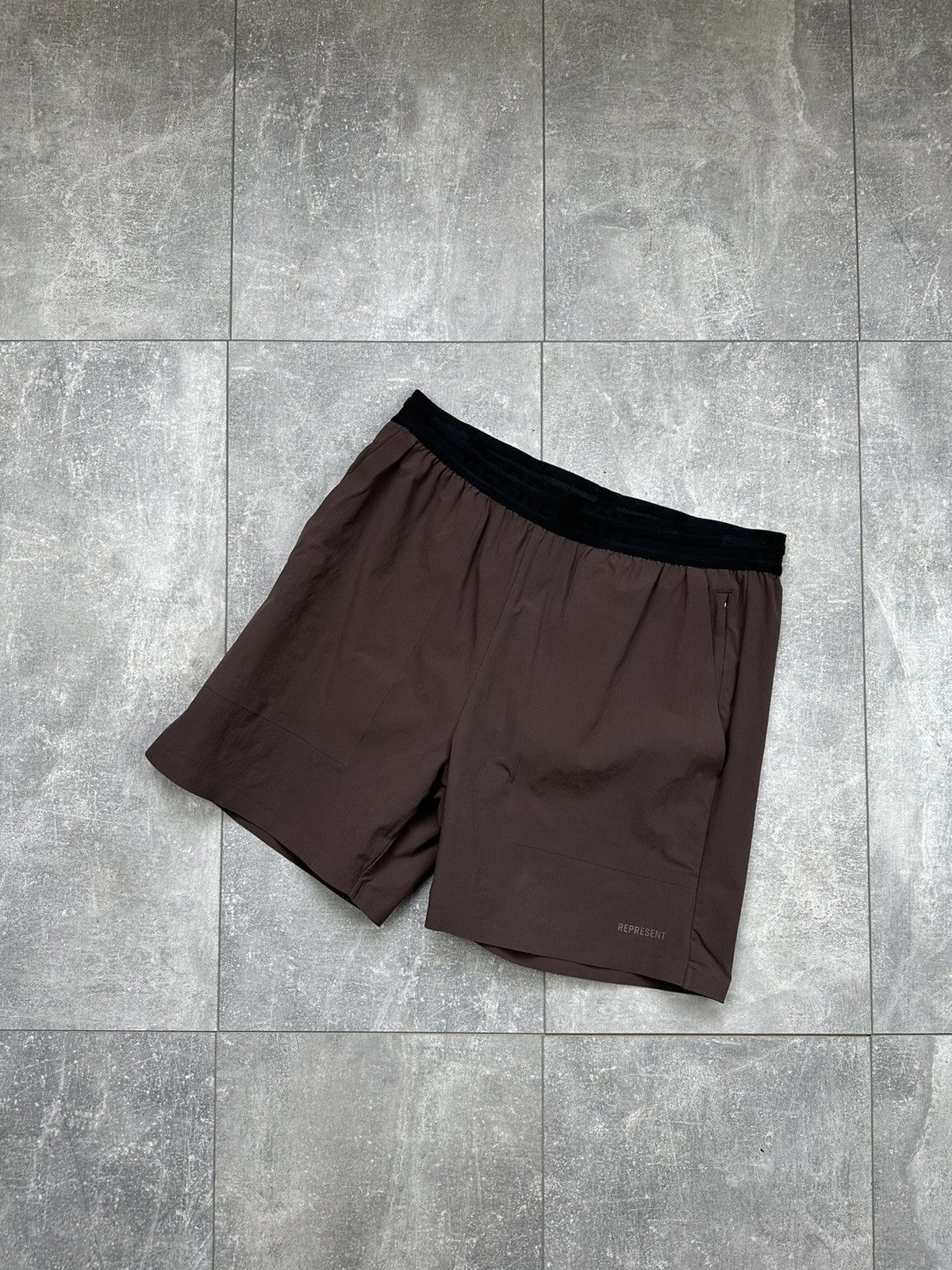 Represent Clo. Brown Represented Training Crew Shorts | Grailed