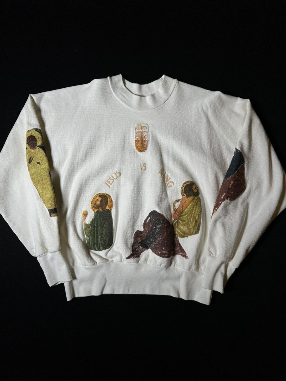 Kanye West × Streetwear × Yeezy Jesus is king cross crewneck Yeezy ...