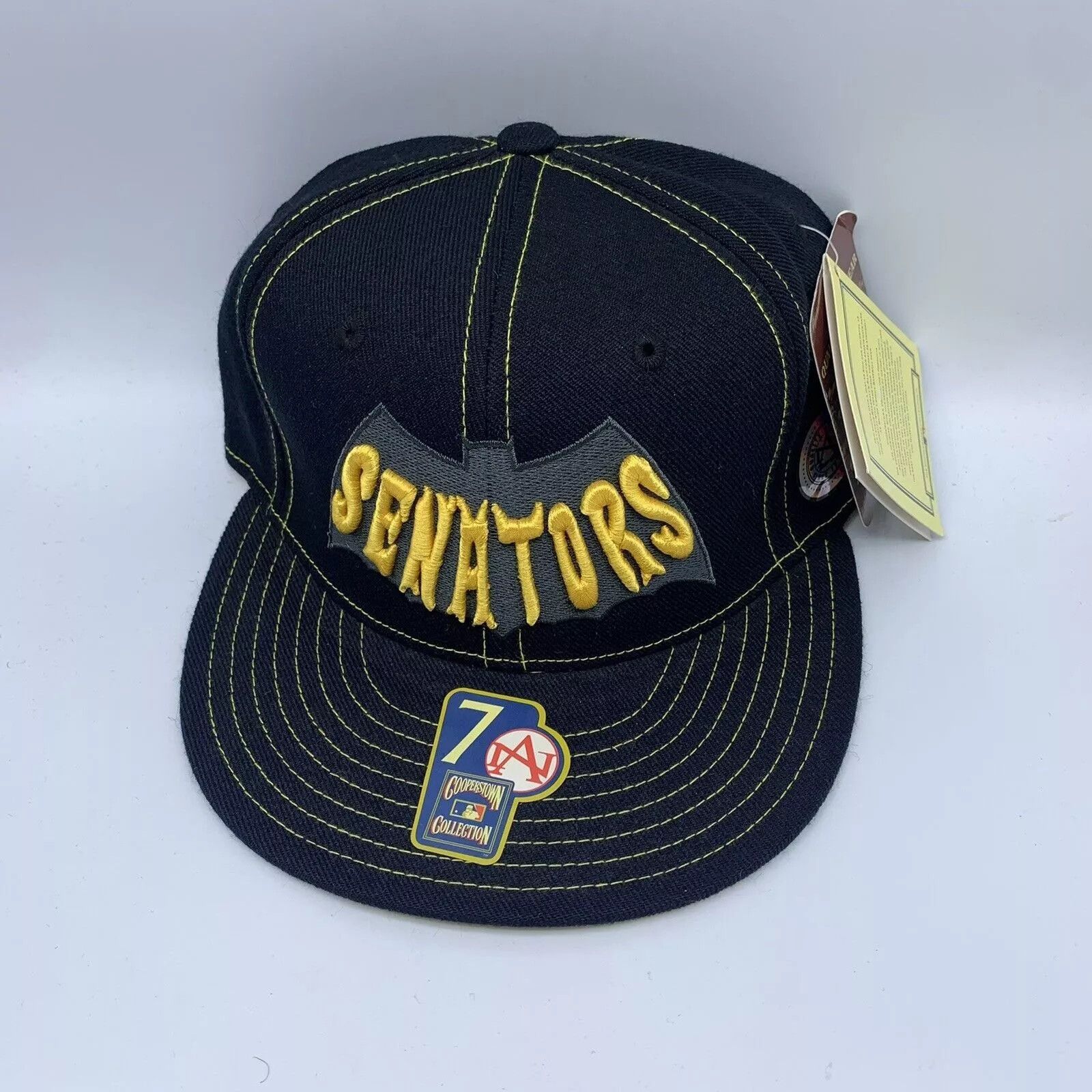 American Needle × MLB Harrisburg Senators Batman 7 Hat Fitted Cap Men ...