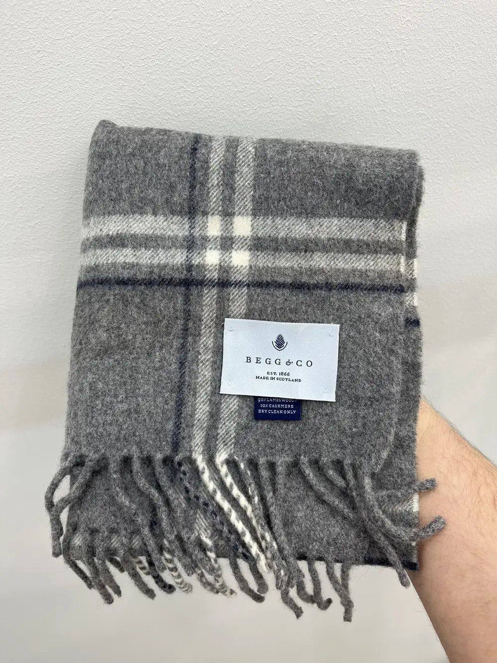 Begg & Co. × Cashmere & Wool × Luxury Begg & Co Cashmere Wool Check ...