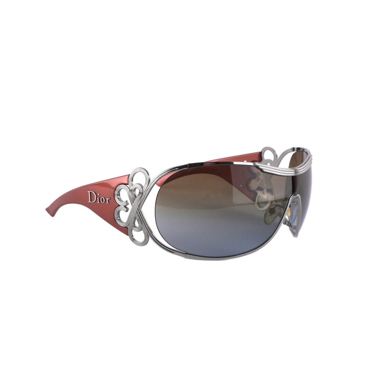Dior Vintage Christian Dior Diori Mask Shield Silver Sunglasses | Grailed
