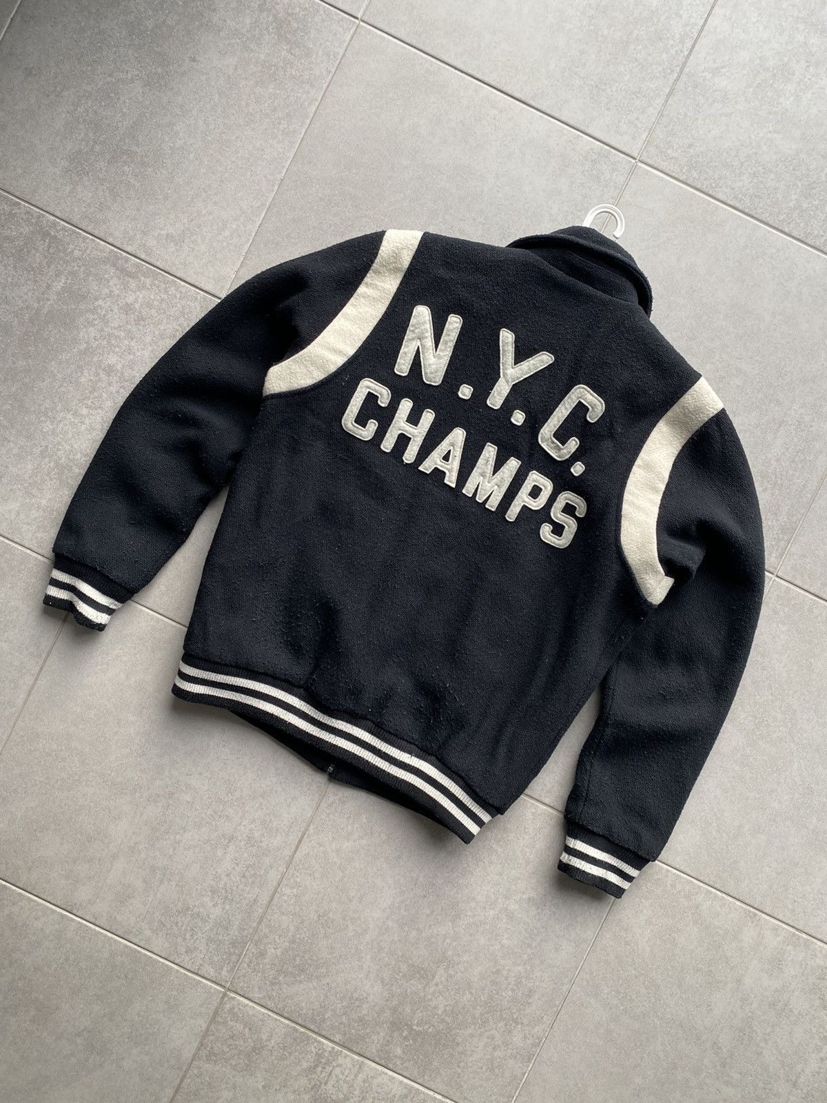 American College × Streetwear × Varsity Jacket N.Y.C. Champs Varsity ...