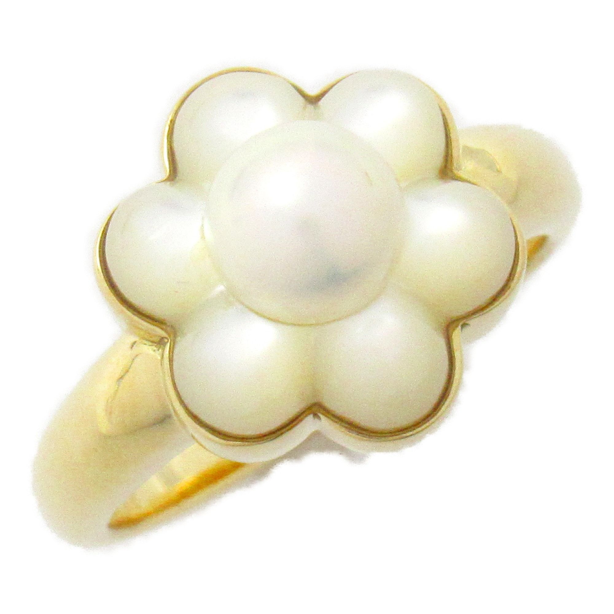 Other Ponte Vecchio pearl shell ring Ring White K18 (Yellow Gold) Pearl ...