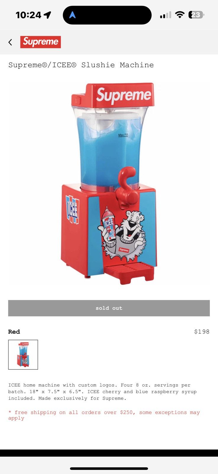 Supreme brand new supreme/ICEE Slushie machine | Grailed