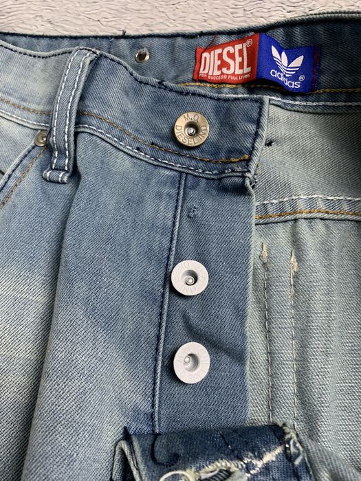 Diesel Diesel vintage jeans Adidas blue Painted oldmoney | Grailed
