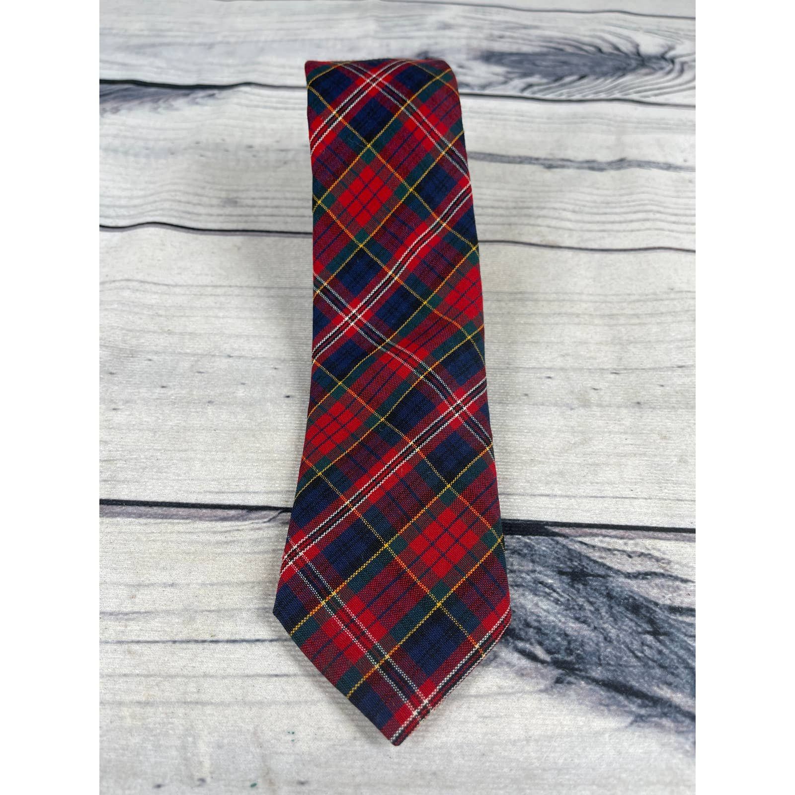 Pendleton Pendleton Vintage Classic Plaid Wool Red Green Blue Tie | Grailed
