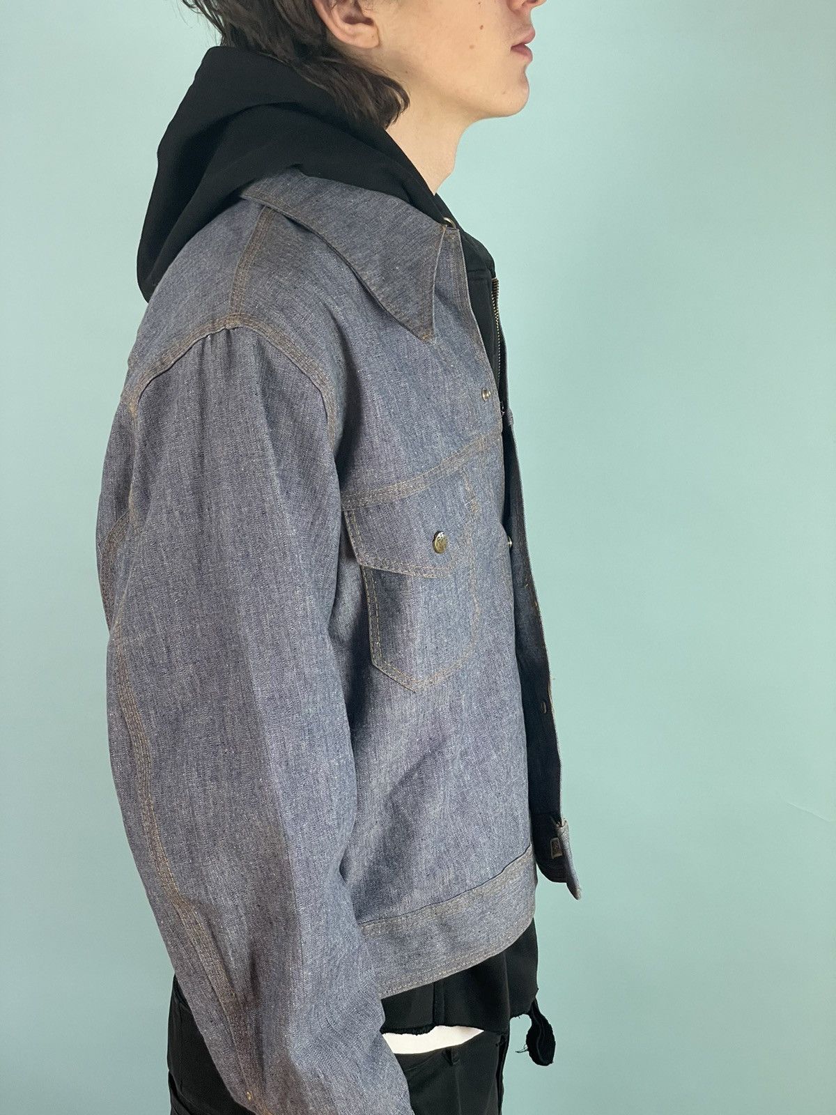 Denim Jacket × Vintage *VERY RARE* Red snap 70:s Rider denim jacket ...