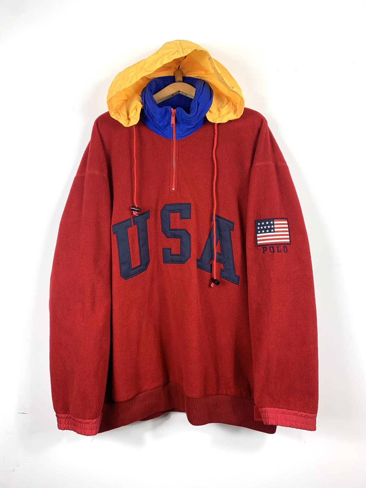 Polo Ralph Lauren 90s Polo USA Ralph Lauren Superman Quarter Zip fleece jacket | Grailed