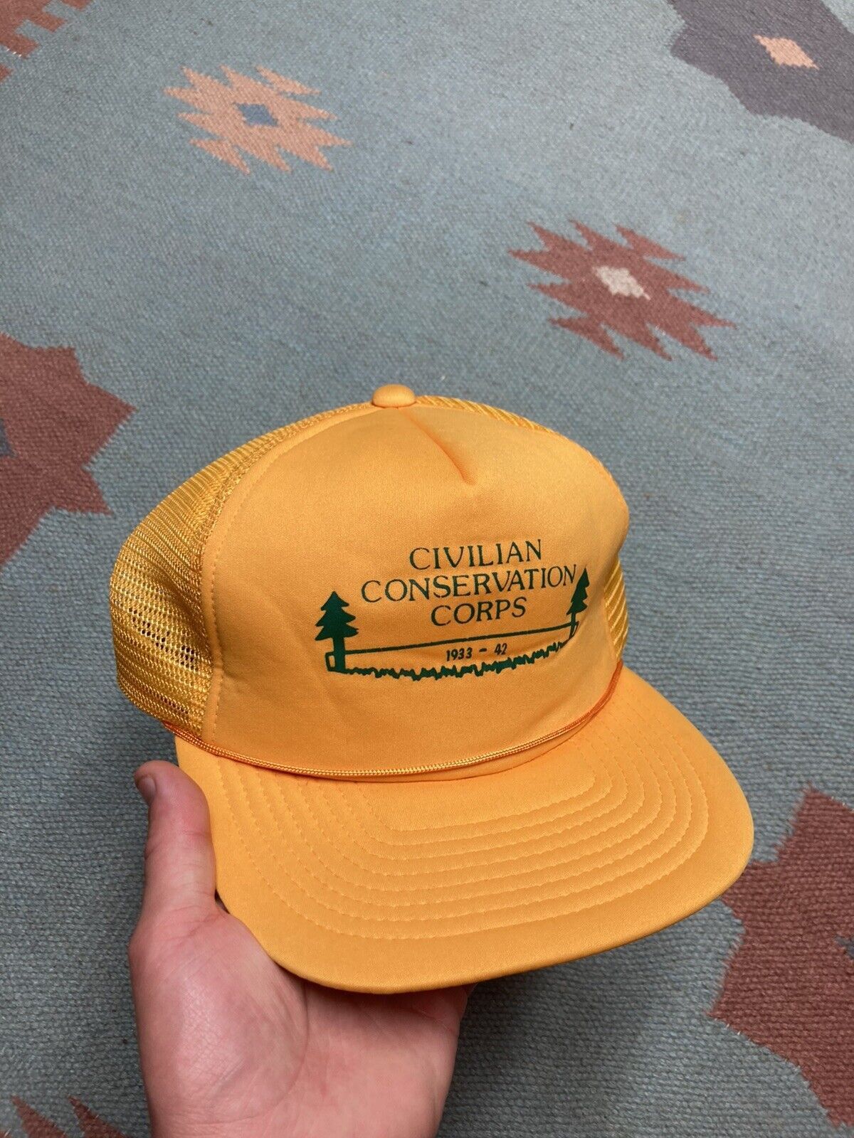 Streetwear × Trucker Hat × Vintage trucker hat civilian conservation ...