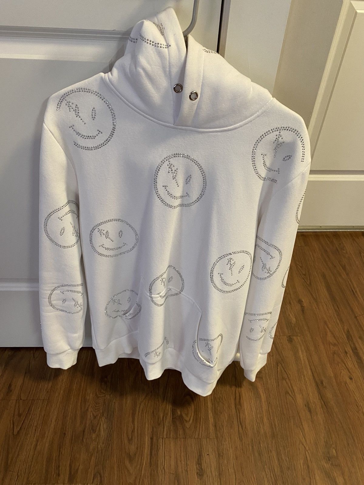 Custom × Made In Usa × Streetwear RETRO VERT SMILEY HOODIE | Grailed