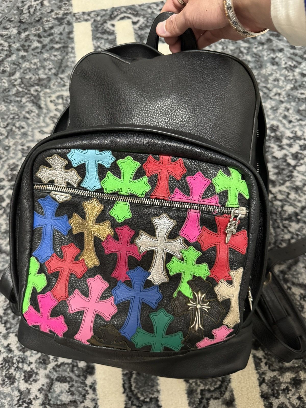 Chrome Hearts Chrome Hearts 1/1 multi color, crosspatch book bag | Grailed