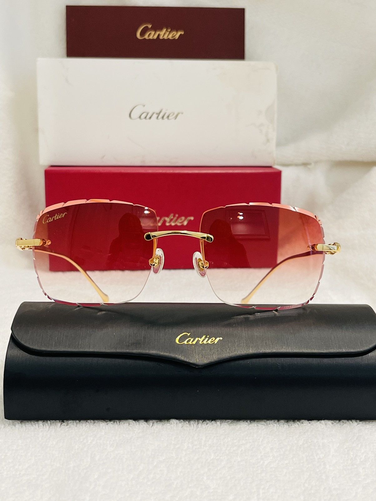 Cartier Authentic Red Cartier Sunglasses | Grailed