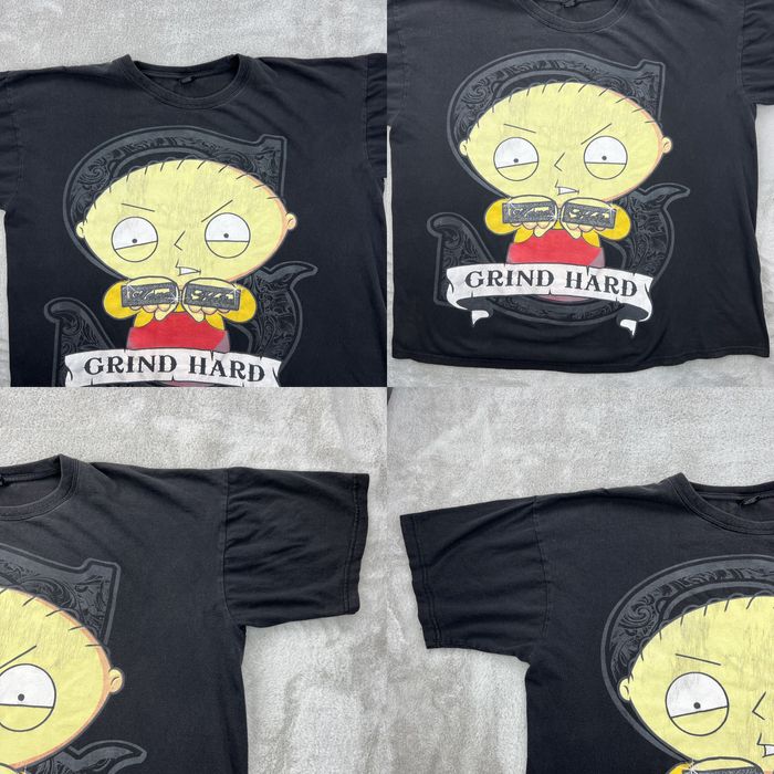 Vintage Vtg Family Guy Shirt Mens XXXXL Black Stewie Rap Y2K Baggy Cartoon Thug Faded | Grailed
