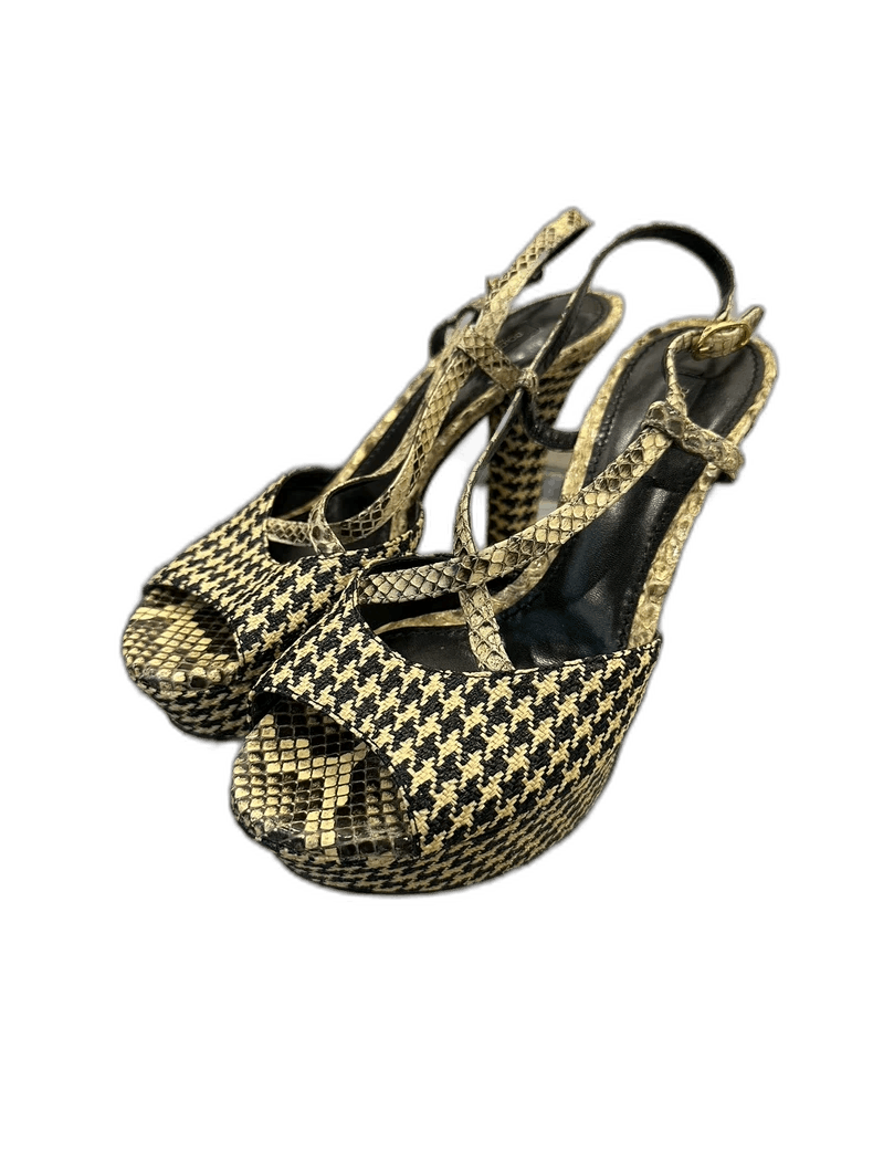 Gucci Gray Snake Skin High Heels Sandals | Grailed