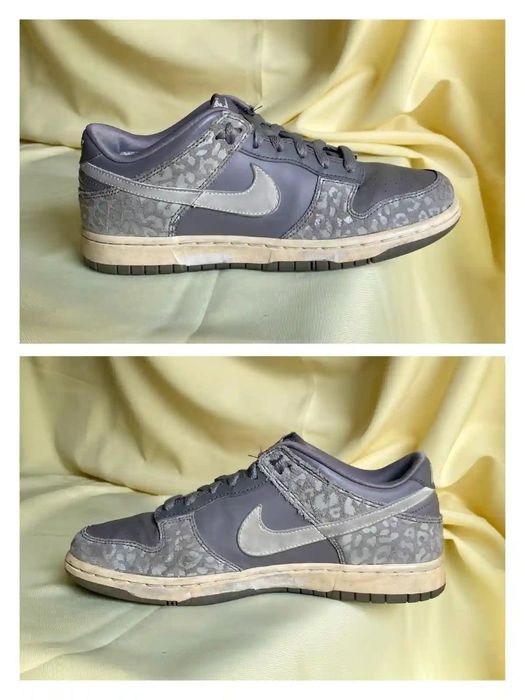 Nike Nike Dunk Low Varsity Gray Leopard Print | Grailed