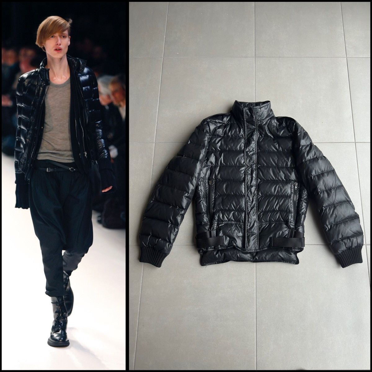 Dior × Hedi Slimane Dior Homme AW07 “Navigate” down puffer jacket | Grailed