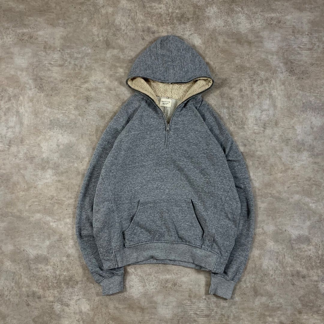 Fear of God Fear of God Fourth Collection Half Zip Sherpa Hoodie - S ...