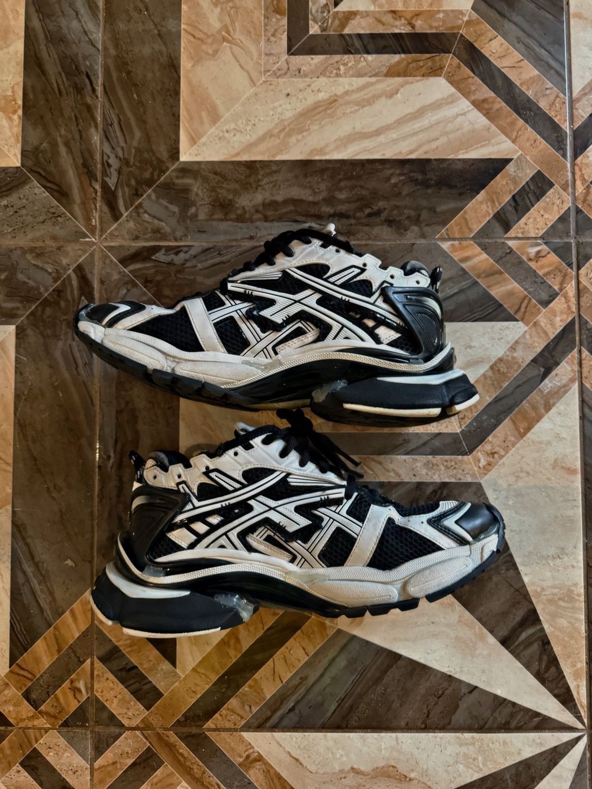 Balenciaga × Streetwear Balenciaga Runner “Black White” | Grailed