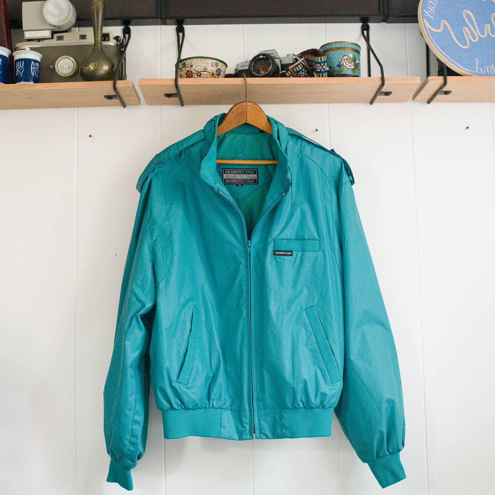 Members Only Vintage Members Only Jacket Teal 1980s Size 44 | Grailed