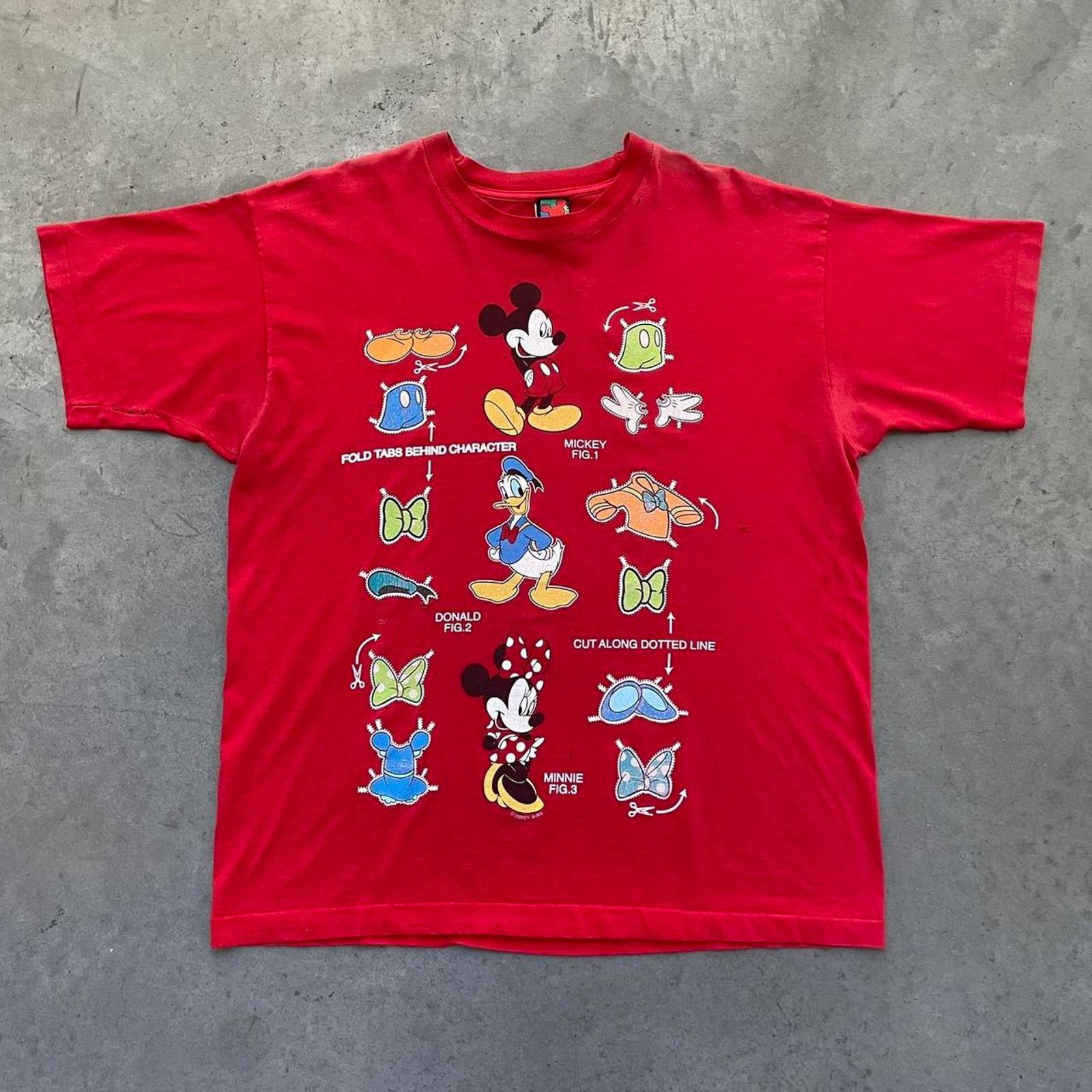 Mickey Unlimited Vintage 90s Disney Mickey Mouse Red T-shirt | Grailed