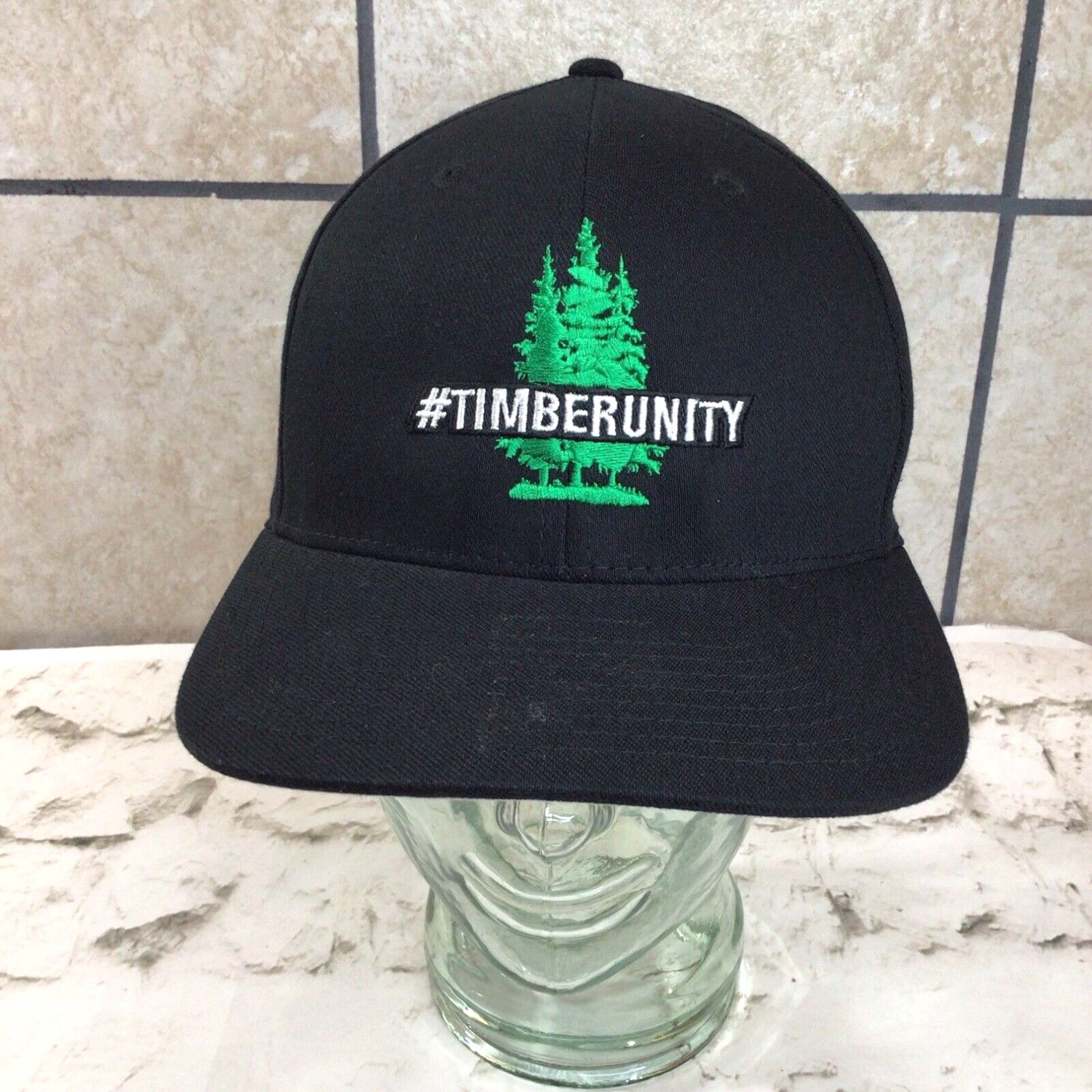 Vintage Richardson Timber Unity Ball Cap Hat Black Pro 185 Fitted Sz S ...