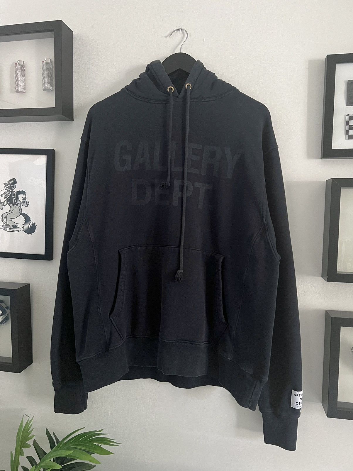 Gallery Dept. OG CENTER FADED GALLERY LOGO HOODIE | Grailed