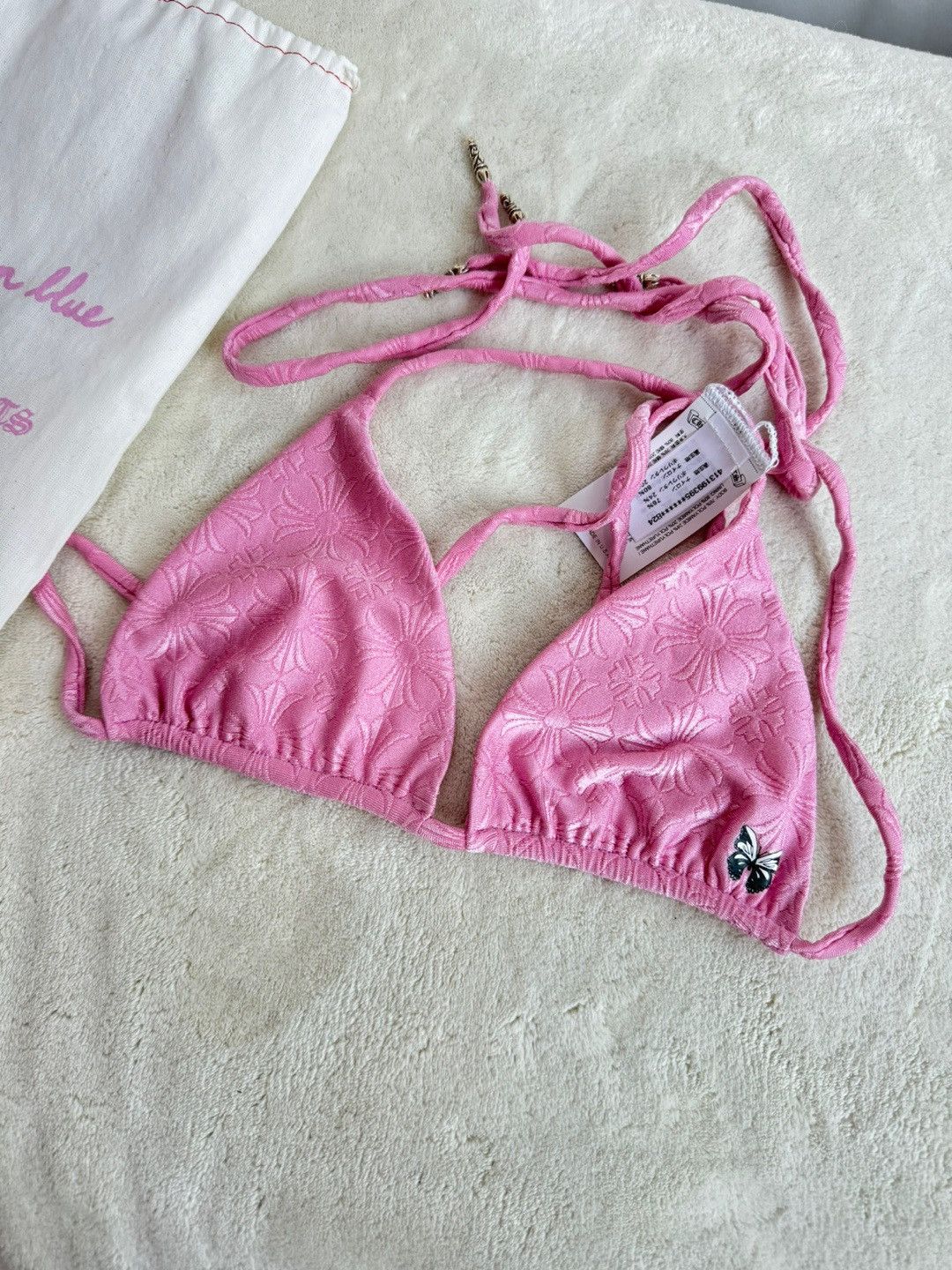 Chrome Hearts XS / Chrome hearts Bikini top white | Grailed