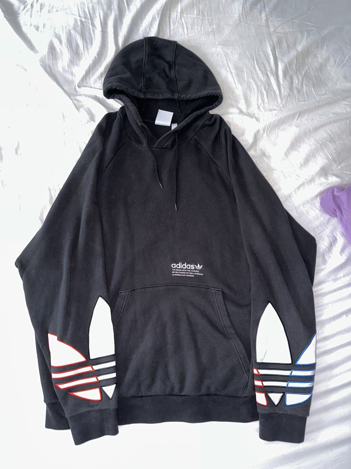 Adidas Adidas Logo Hoodie - Embroidered Sleeves | Grailed